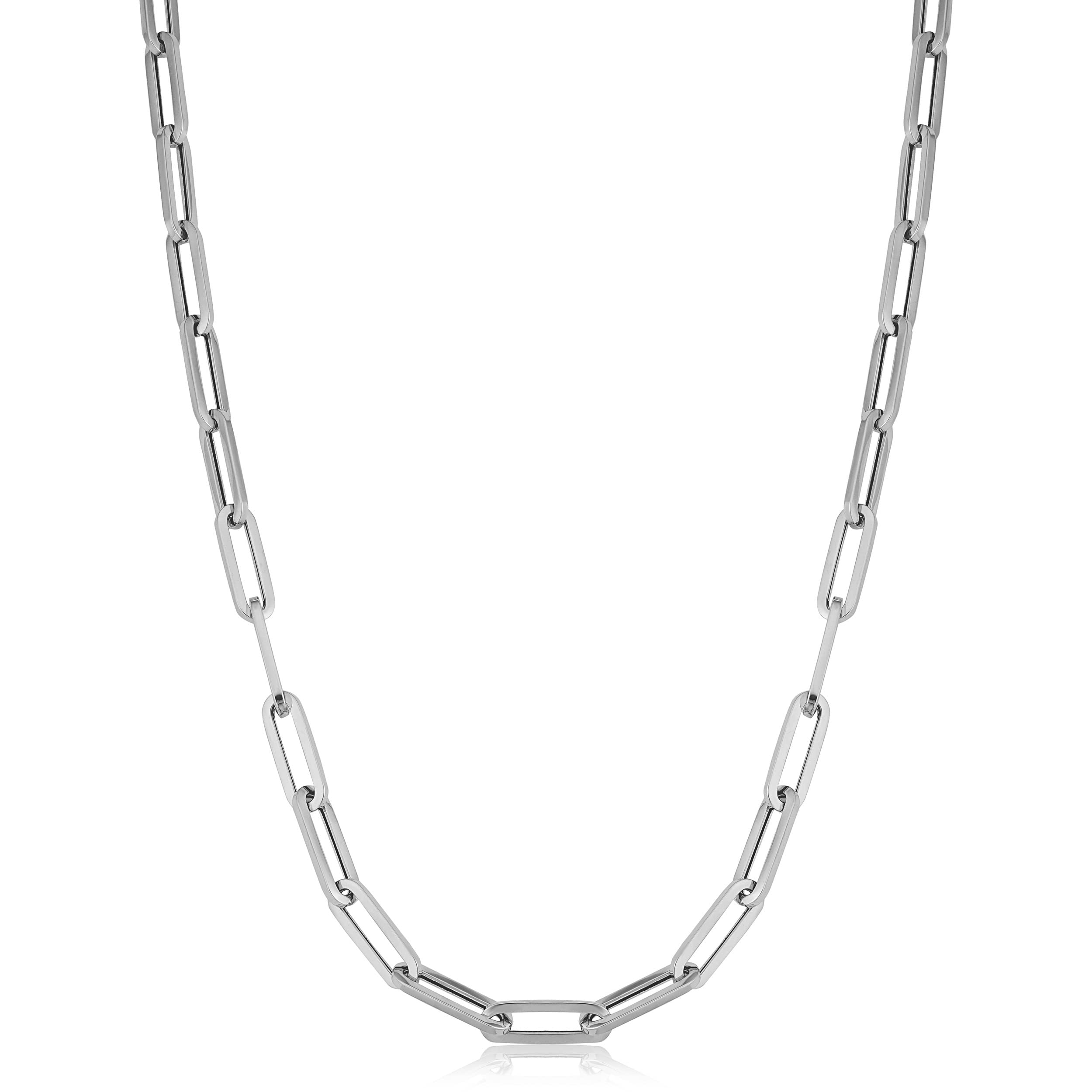 Au Naturale 14k Yellow Gold Capsule Paperclip Link Chain Necklace (4.6 mm, 18 inch)