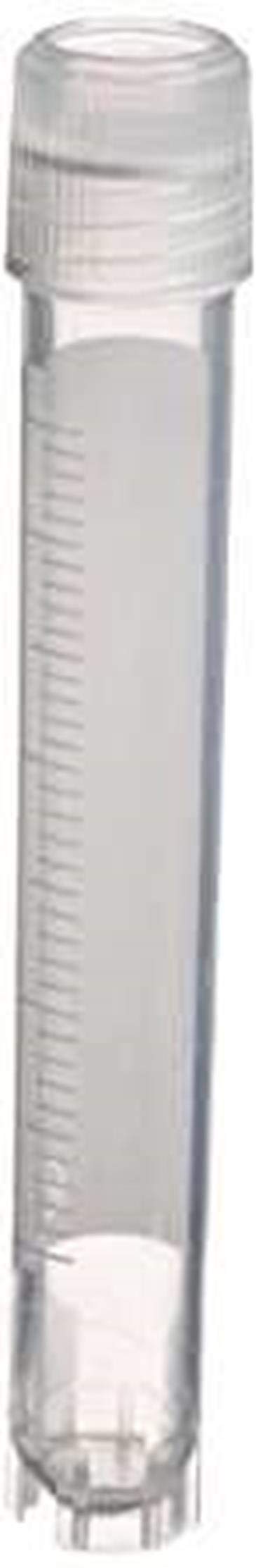 Simport T310-5A Cryovials Premium Polypropylene Vial and Cap, External Threading, Self-Standing Base, 5 mL Volume, 12.5 mm Diameter x 92 mm Height (Pack of 10)
