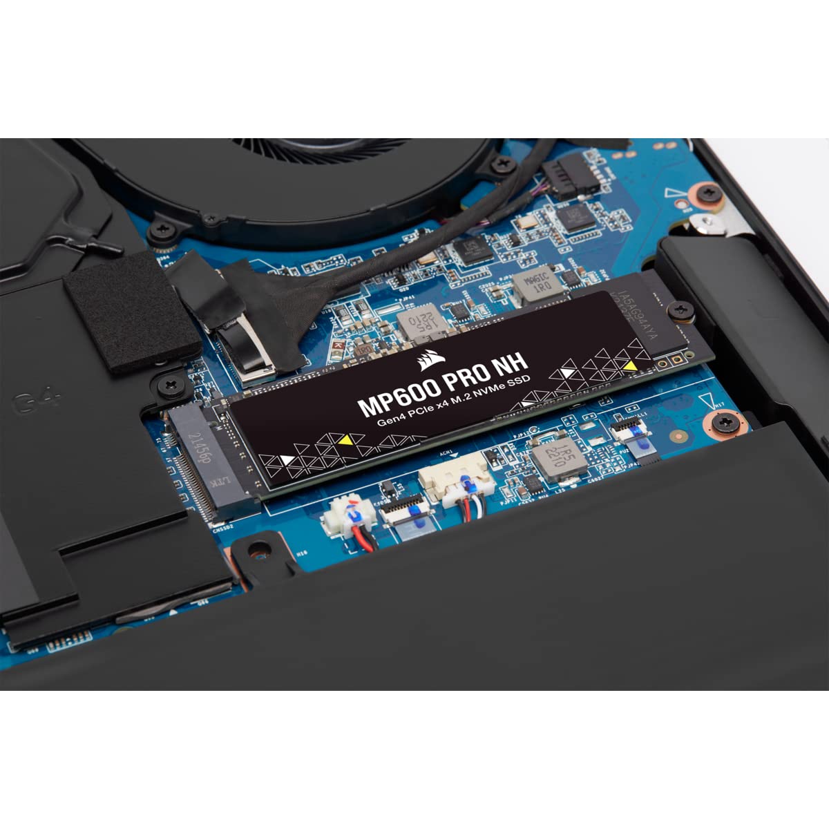 Corsair MP600 PRO NH 4TB PCIe Gen4 x4 NVMe M.2 SSD – High-Density TLC NAND – M.2 2280 – DirectStorage Compatible - Up to 7,000MB/sec - No Heatsink - Black