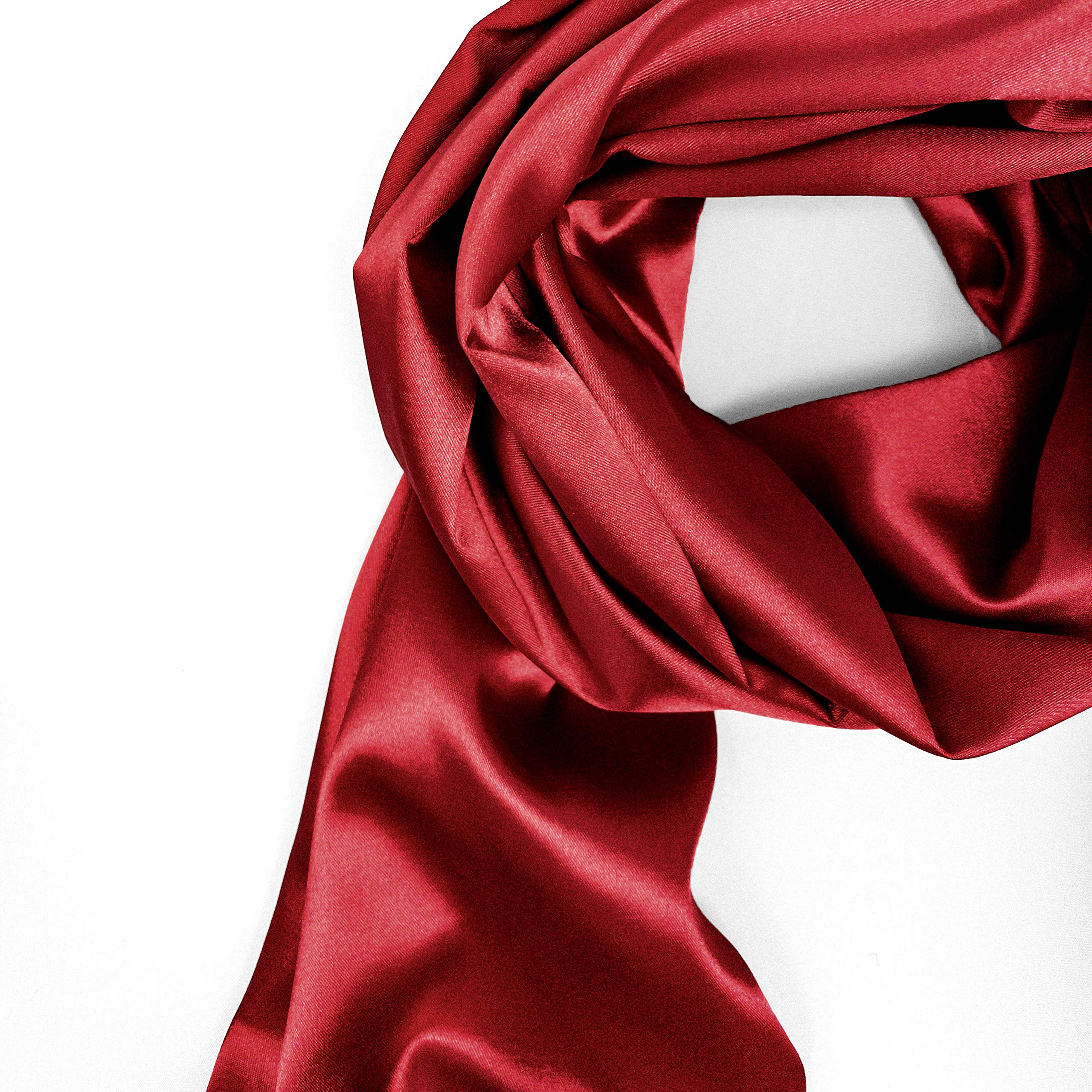 BOLEROSE Satin Shawl Bridesmaid Wedding Wrap Scarf Pashmina (Hot Pink)