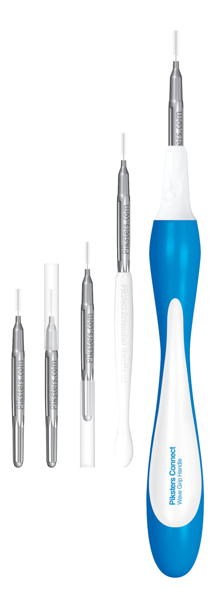 Piksters Interdental Brushes, 40 pk, Size 0, Interdental Tooth Brush for Very Fine Gaps, Gum Soft Bristles for Plaque Removal, Safe for Braces