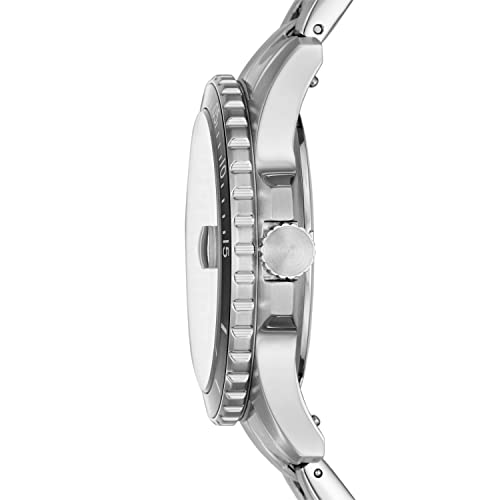 Fossil Men's FB-01 Quartz Stainless Steel Three-Hand Watch, Color: Silver/Black (Model: FS5668)