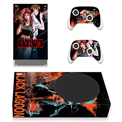 Black Swamp Anime Game Console Series S Console and Controller Skin Set, Skin Wrap Decal Kit