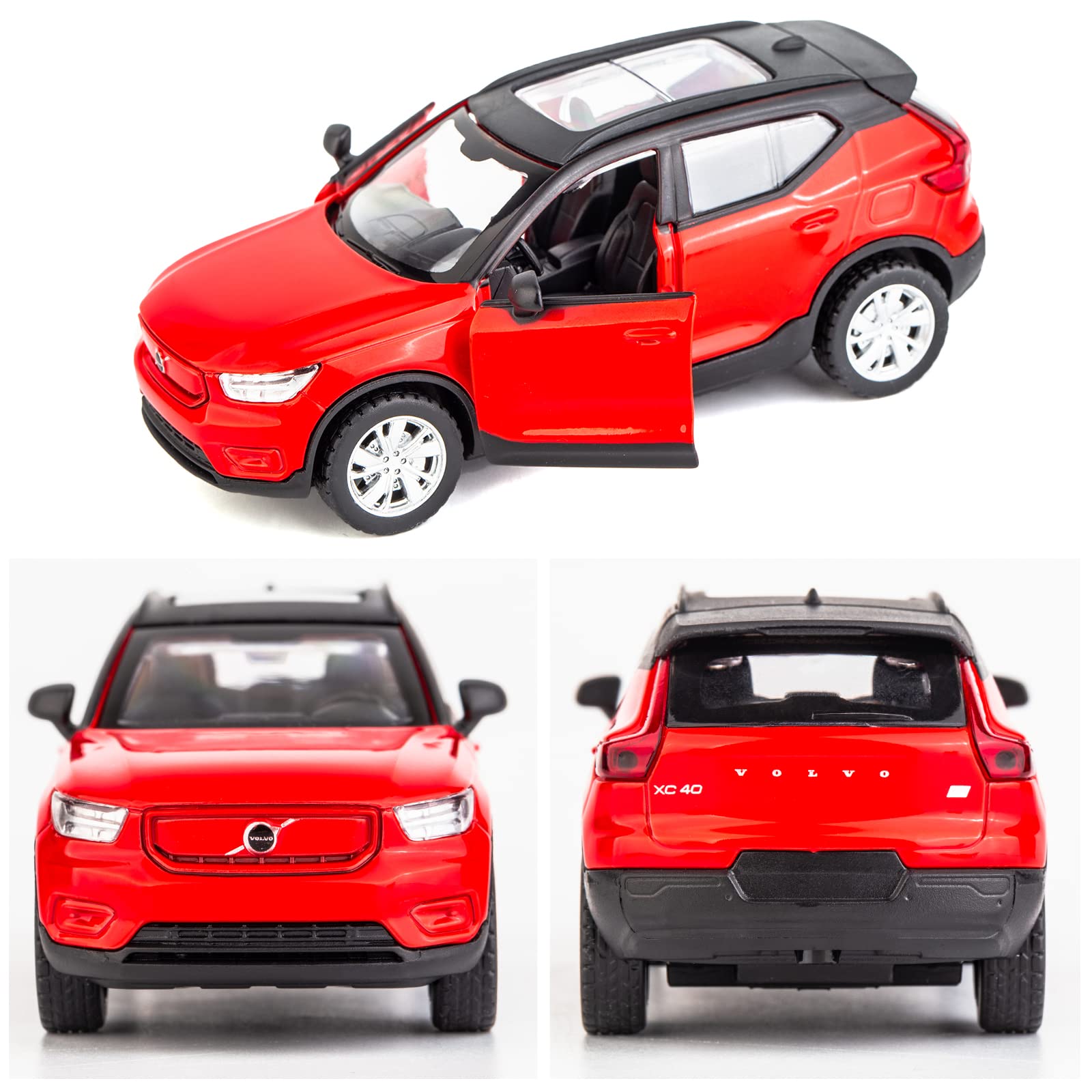 BDTCTK 1/39 Scale XC40 diecasting Car Model, Alloy Toy Car for Kids, Pull Back Vehicles for Toddlers Kids Boys Girls Gift Red