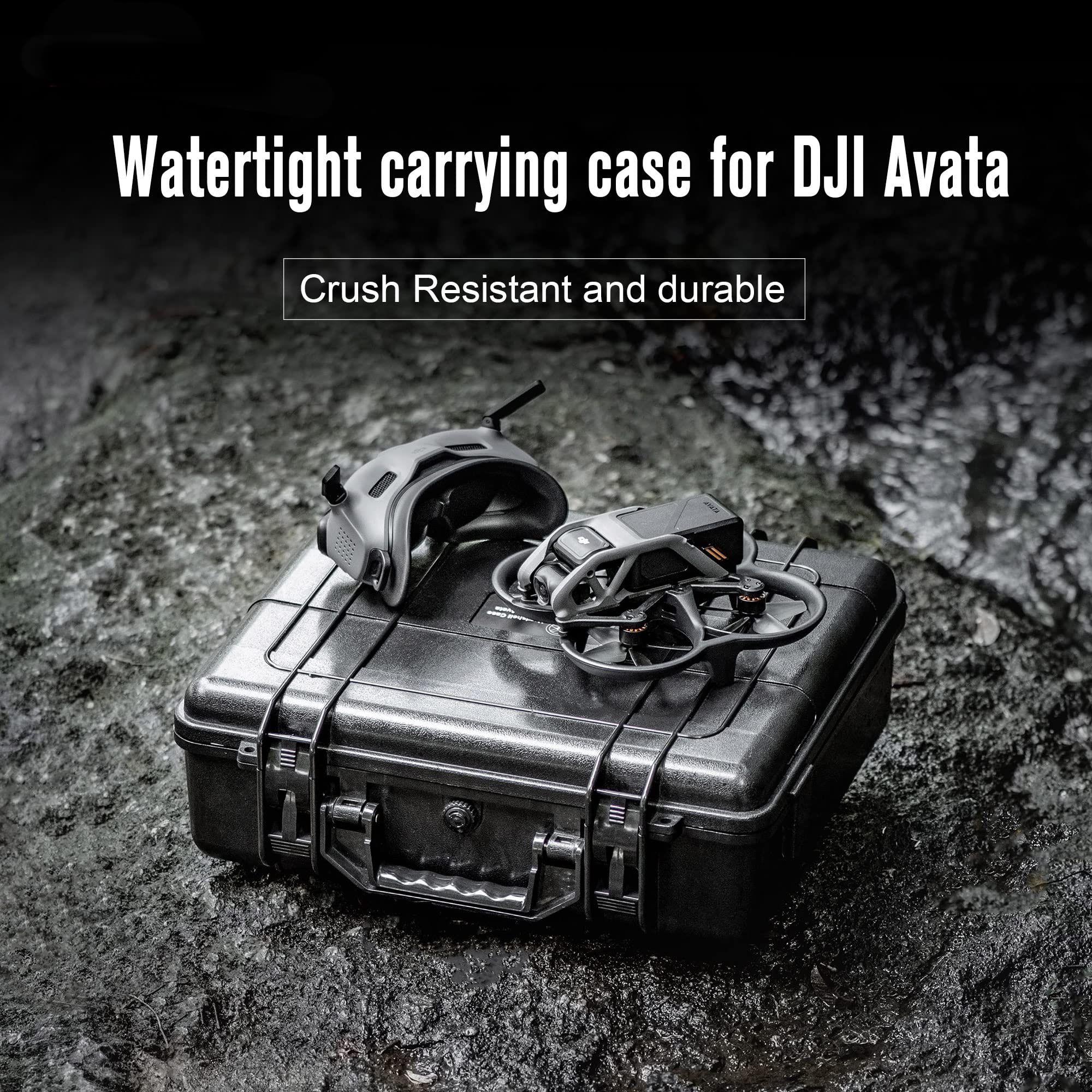 FVW DJI Avata Carrying Case, Portable Waterproof Travel Bag Hard Case for DJI Avata Drone and Remote Controller (Drone and Accessories are NOT Included)