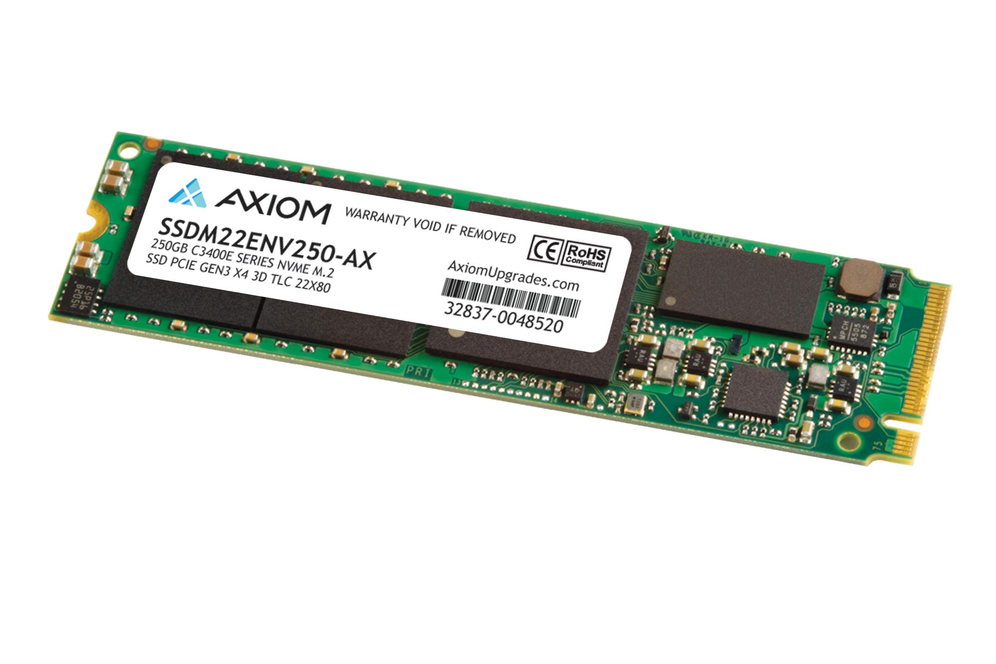 Axiom SSDM22ENV250-AX C3400e Series - Solid State Drive - encrypted - 250 GB - Internal - M.2 2280 - PCI Express 3.0 x4 (NVMe) - AES - Self-Encrypting Drive (SED), TCG Opal Encryption 2.0