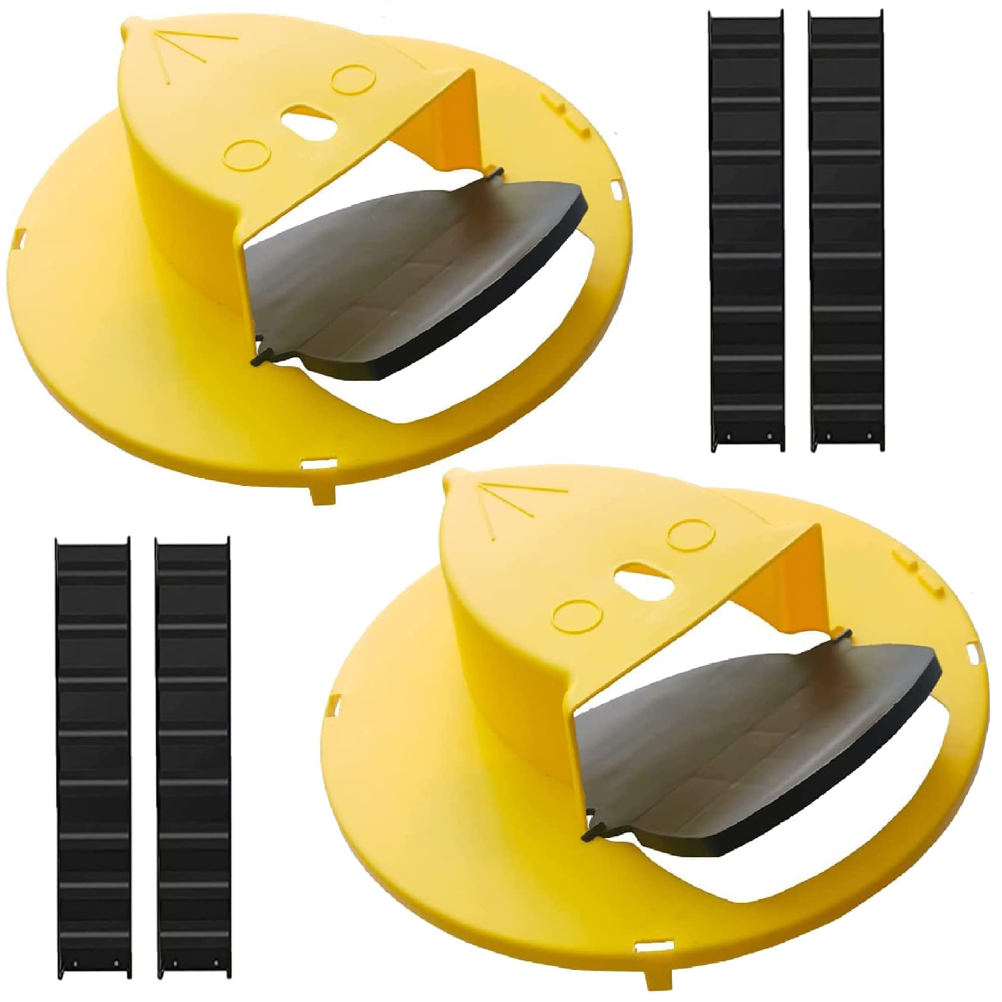 Bucket Lid Mouse Rat Trap, Mouse Catching Tool, Trap Door Style, Multi Catch, Auto Reset, Indoor Outdoor, 5 Gallon Bucket Compatible (Lemon)