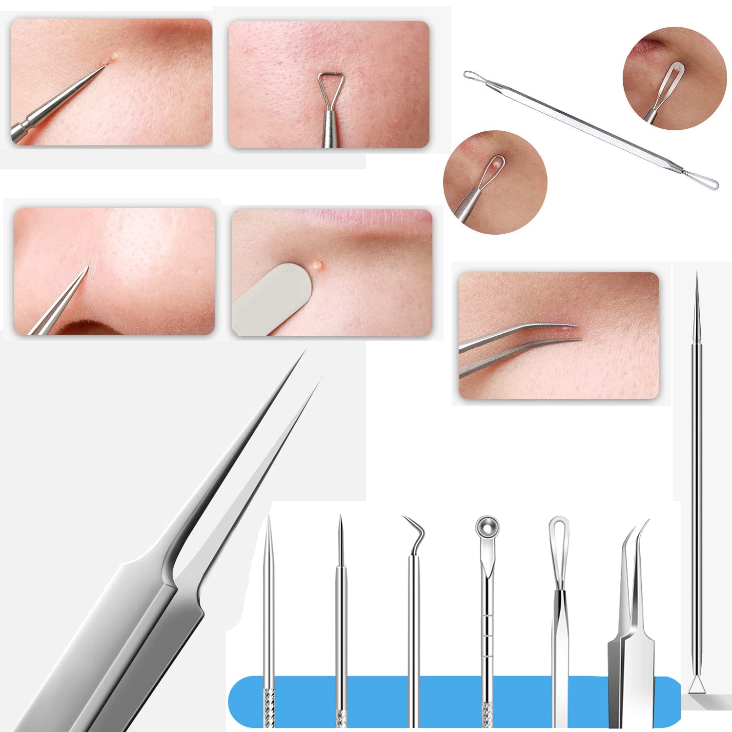 Blackhead Remover 16pcs Kit with Portable Box