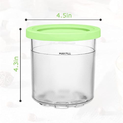 Creami Deluxe Pints, for Ninja Creami Deluxe,16 OZ Creami Deluxe Pints Airtight,Reusable Compatible NC301 NC300 NC299AMZ Series Ice Cream Maker