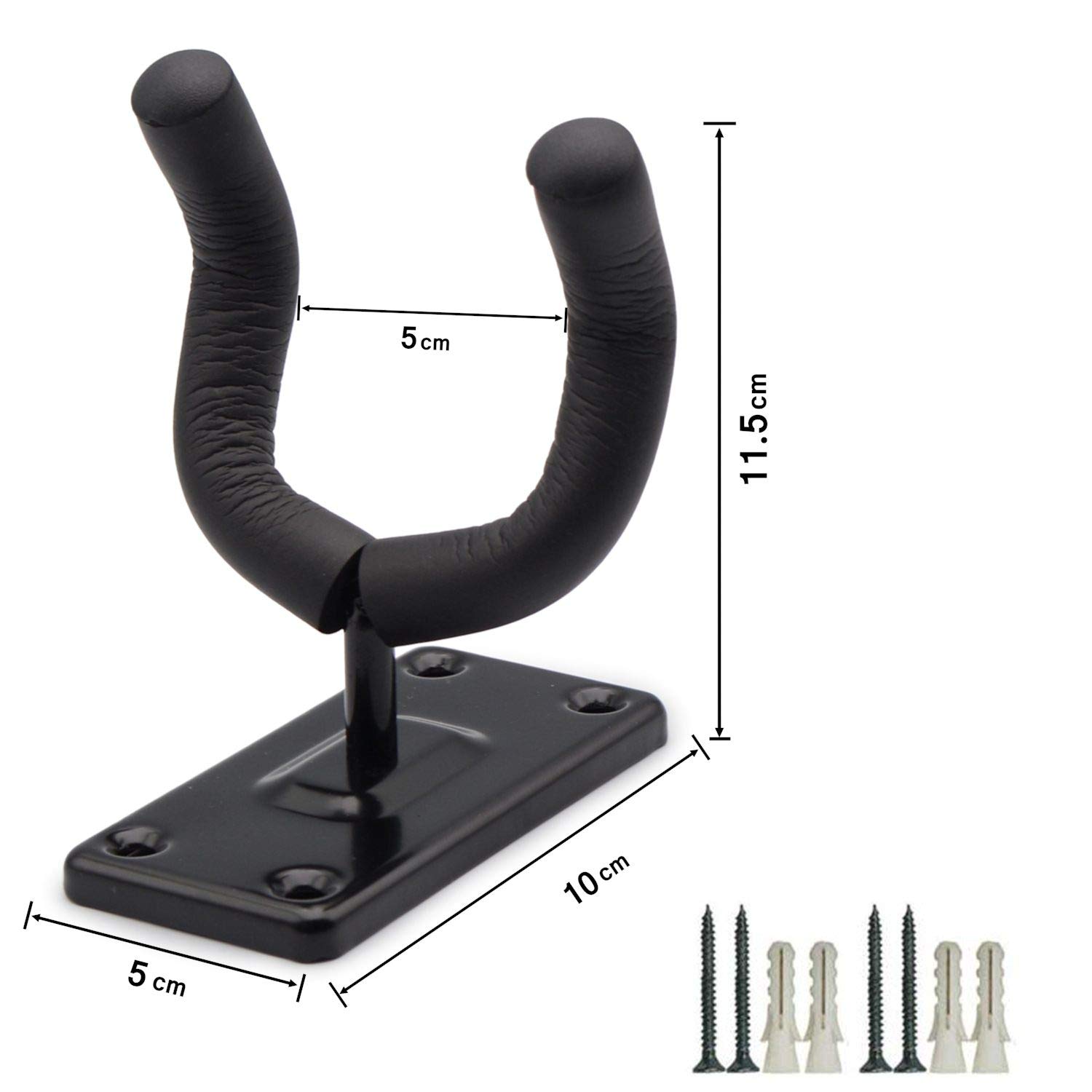 Guitar Wall Mount Guitar Wall Hooks Stand Guitar Display Hanger Suitable Fits Guitars, Bass, Mandolin, Banjo, Ukulele (2 Pack)