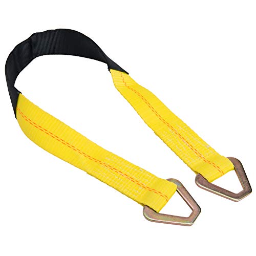 Keeper - 2β x 36β Premium Axle Tie Down Strap with D Rings - 3,333 lbs. Working Load Limit