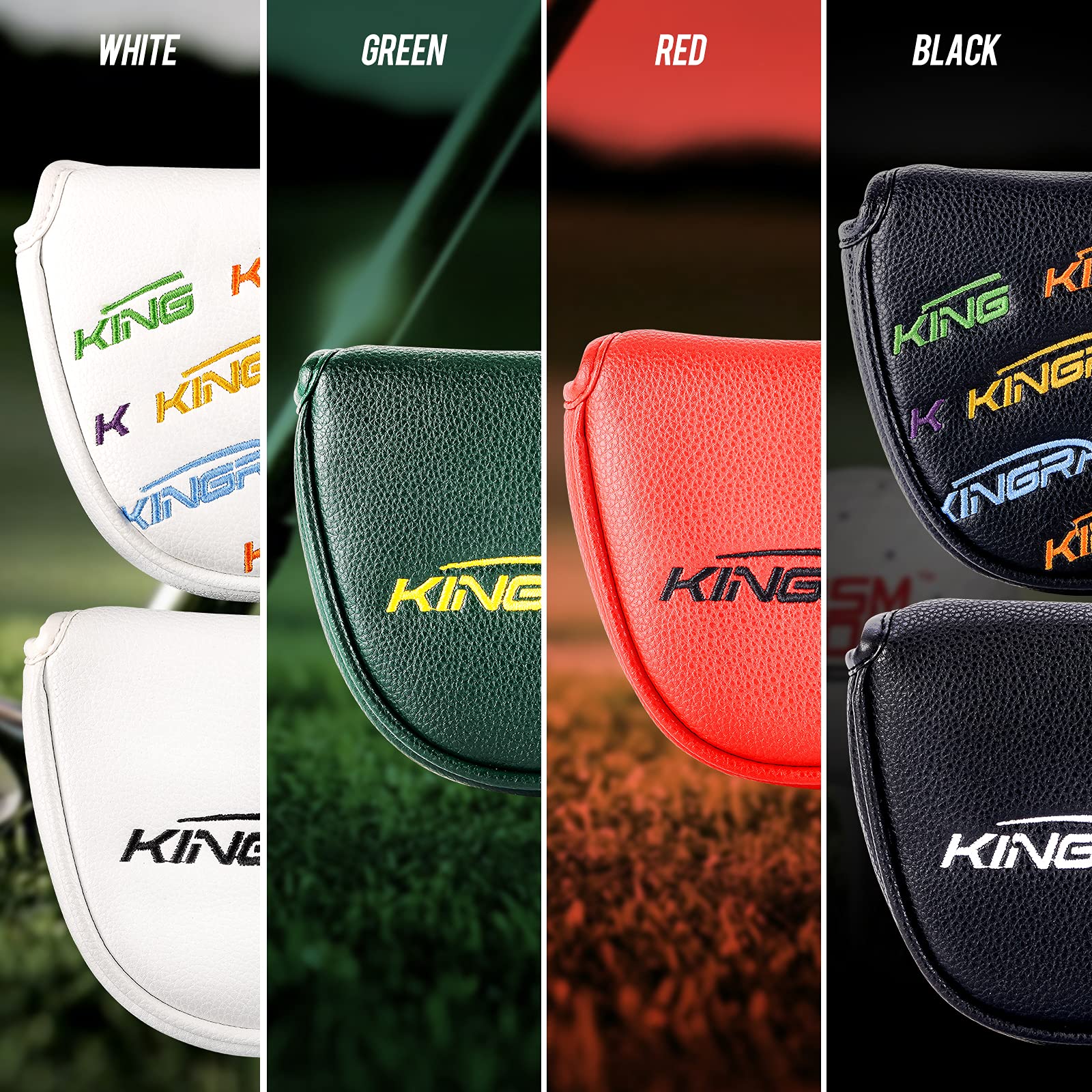 Be DeLighted New Golf Putter Cover Mallet Putter Cover Headcover (Color:Black)