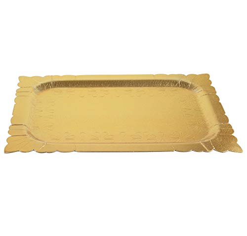 Pack of 3 Heavy Duty Disposable Gold Colored Trays