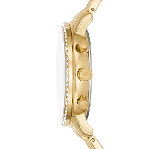 Fossil Women's Neutra Quartz Stainless Steel Chronograph Watch, Color: Gold (Model: ES5219)