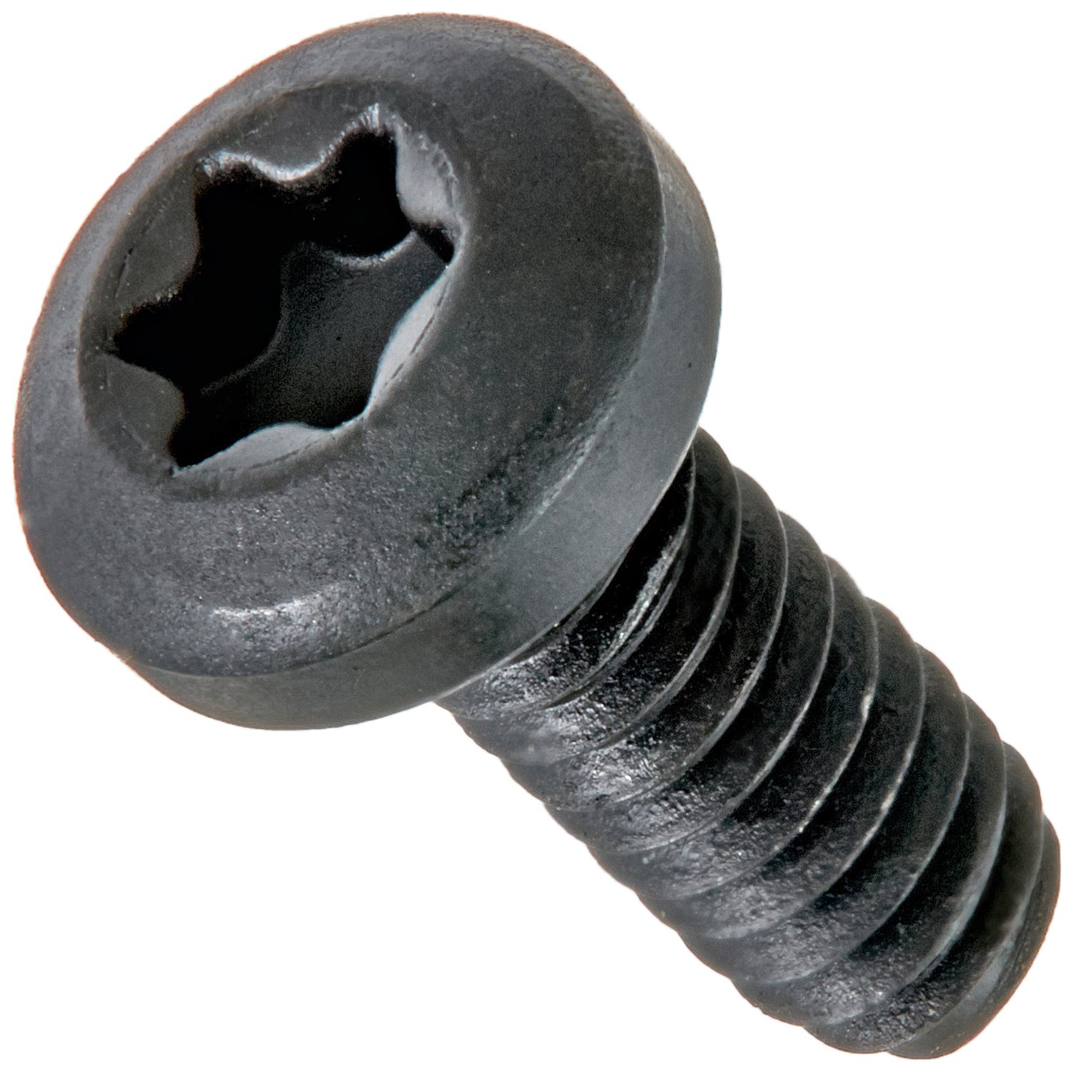 Small Parts 0606RTPB Steel Thread Rolling Screw for Metal, Black Oxide Finish, Pan Head, Star Drive, #6-32 Thread Size, 3/8" Length (Pack of 100)