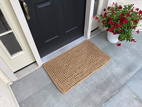 Kempf Rectangle Dragon Coco Coir Doormat, 22-inch by 36-inch, Entrance Mat, Indoor Outdoor, Natural Fiber Mat, Large Size