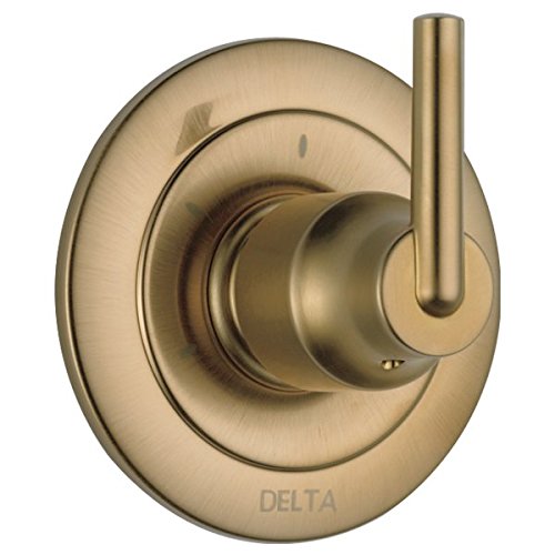 Delta Faucet Trinsic 3-Setting Shower Handle Diverter Trim Kit, Diverter Valve Trim Kit Gold, 3 Way Shower Diverter, Delta Diverter Trim, Champagne Bronze T11859-CZ (Valve Not Included), 5.00 x 4.50 x 5.00 inches