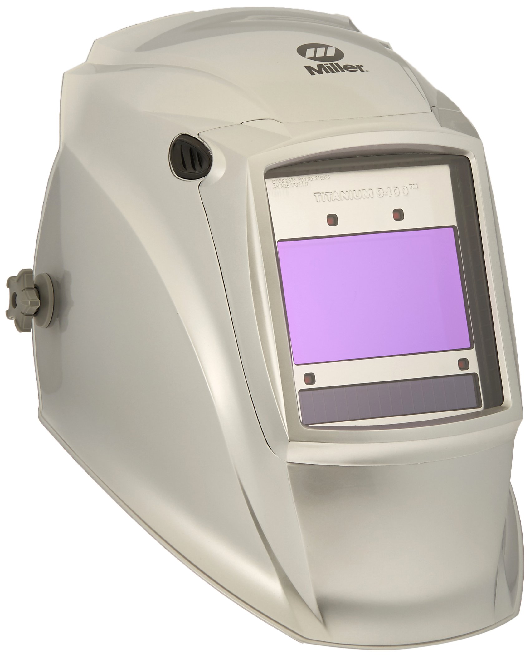Auto Darkening Welding Helmet, Silver, Titanium 9400, 8 to 13 Lens Shade