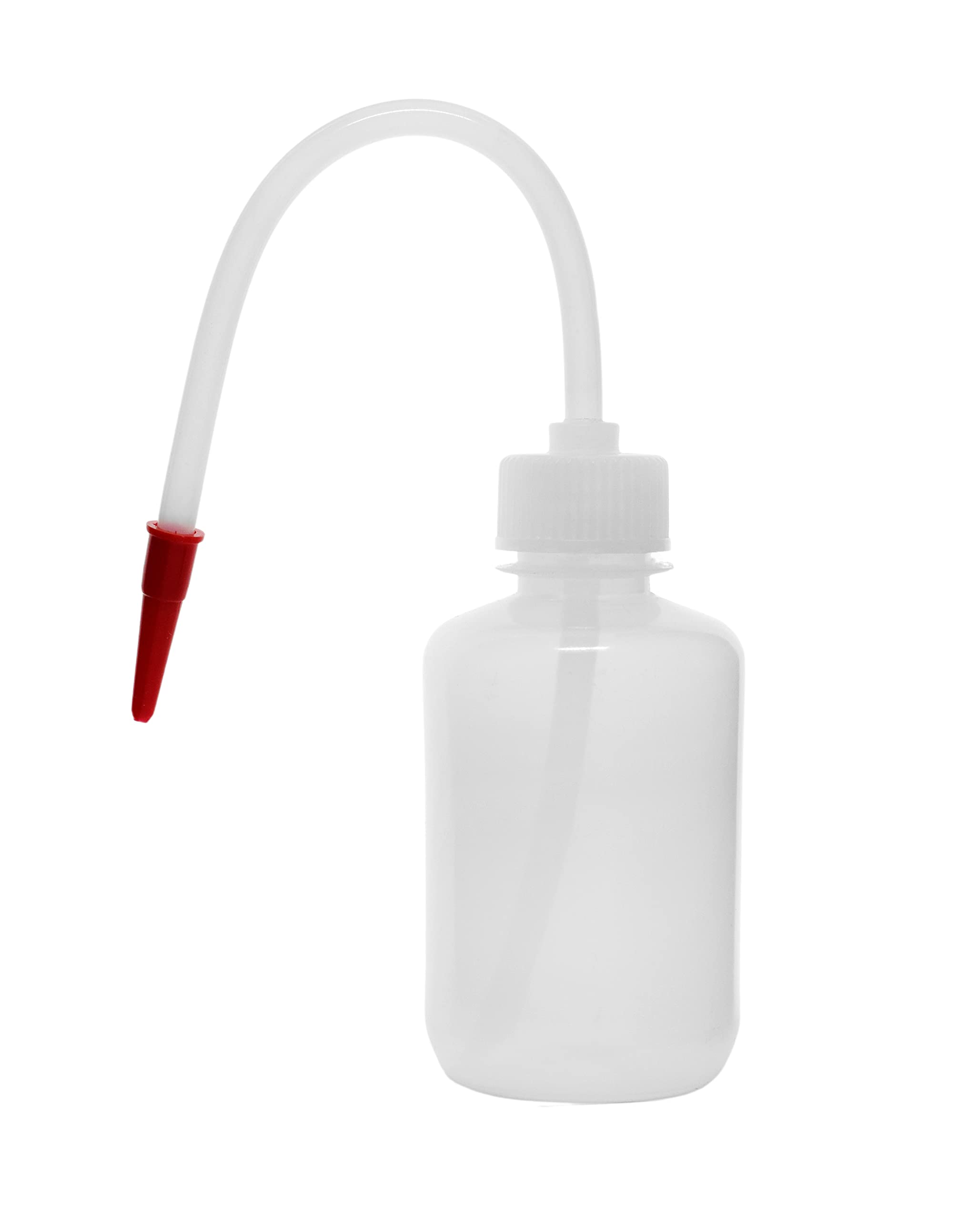EISCO Wash Bottle, 125ml - Polyethylene - Translucent, Unbreakable - Screw Cap with Flexible Delivery Tube for Dispensing Liquid - Includes Tube Cap Labs