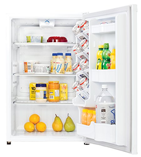 Danby DAR044A4WDD-6 4.4 Cu.Ft. Mini Fridge, Compact Refrigerator & TOSHIBA EM131A5C-BS Countertop Microwave Ovens 1.2 Cu Ft, 12.4" Removable Turntable Smart Humidity Sensor