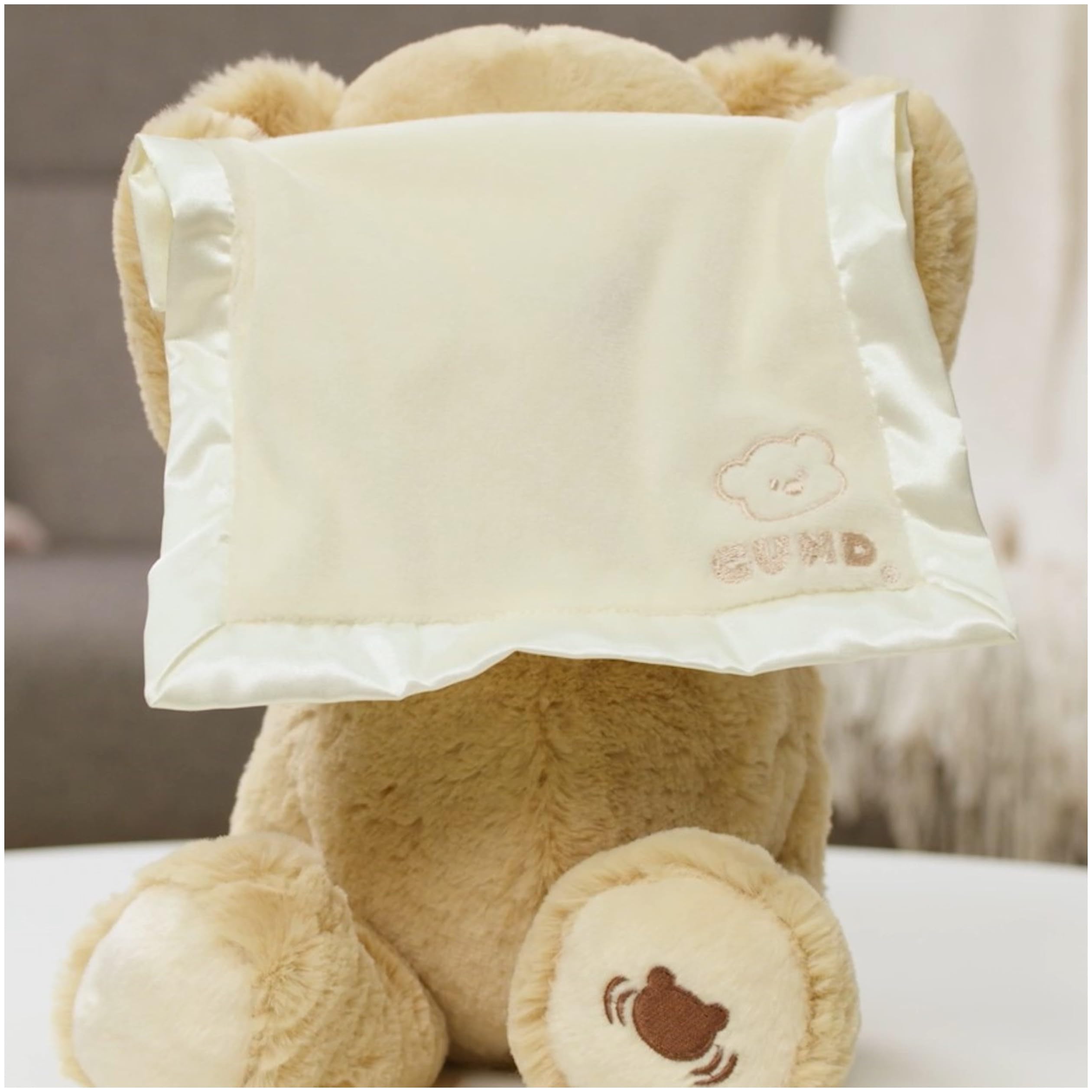 GUND Peek-A-Boo Teddy Bear Plush, Animated Stuffed Animal for Babies and Newborns, 11.5"