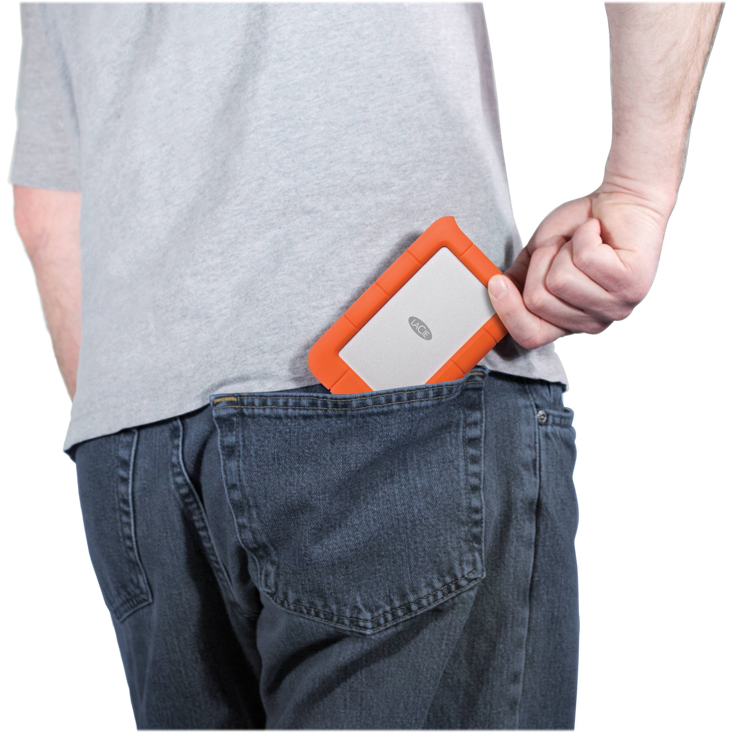 LaCie LAC301558 Rugged Mini USB 3.0 Portable External HD, Orange, 1TB