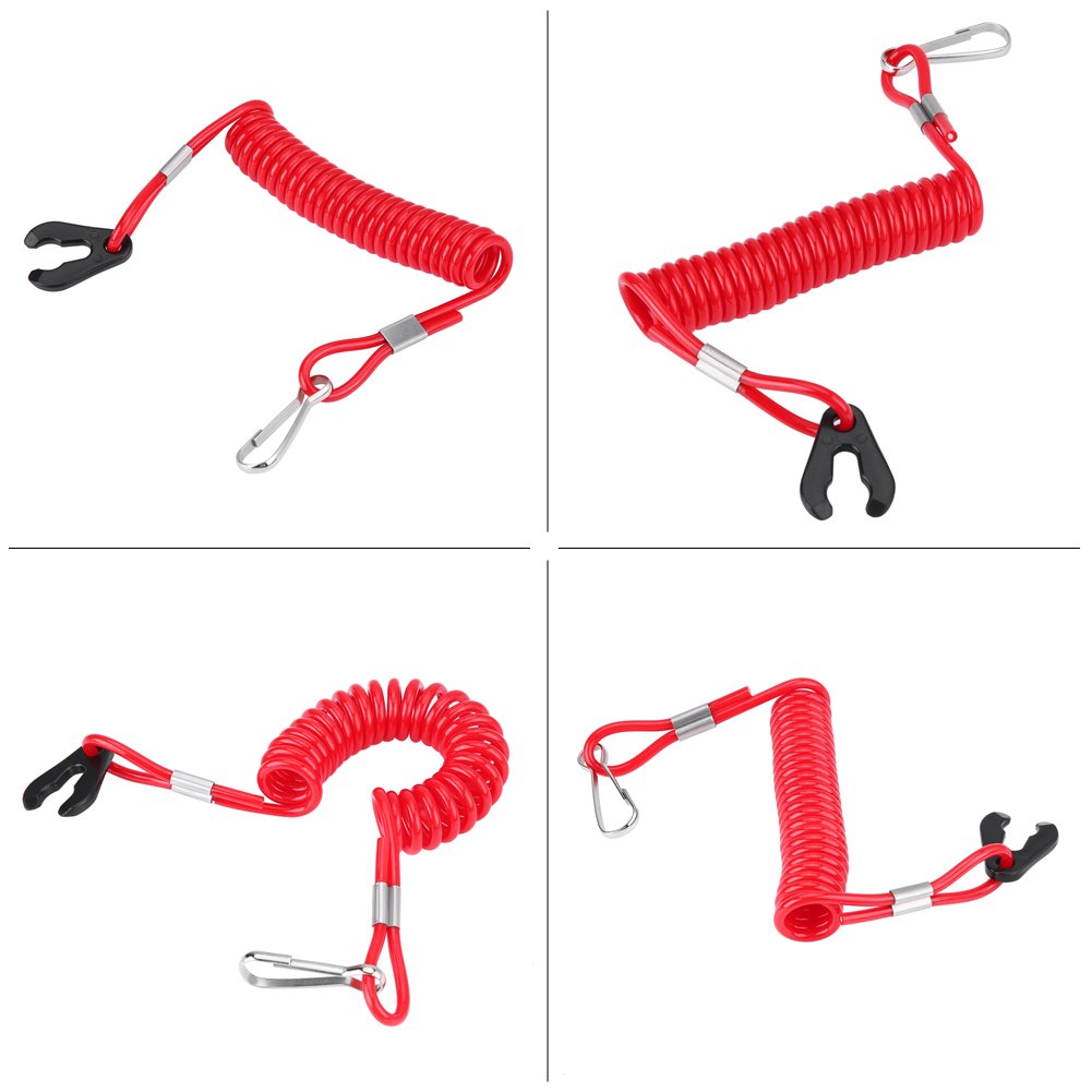 Aramox Boat Engine Motor Kill Stop Switch, Outboard Engine Ignition Emergency Kill Stop Switch Key Lanyard Rope Clip (for Yamaha All Series) (Boat Engine Motor Kill Stop Switch)
