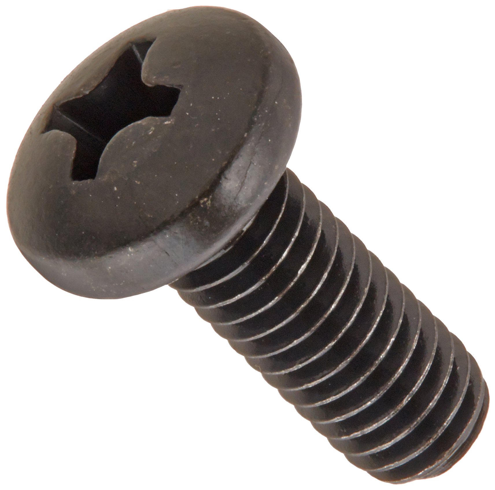 Small Parts 1006MPPBZ Steel Pan Head Machine Screw, Black Zinc Plated, Meets ASME B18.6.3, #2 Phillips Drive, #10-24 Thread Size, 3/8" Length, Fully Threaded, Import (Pack of 100)