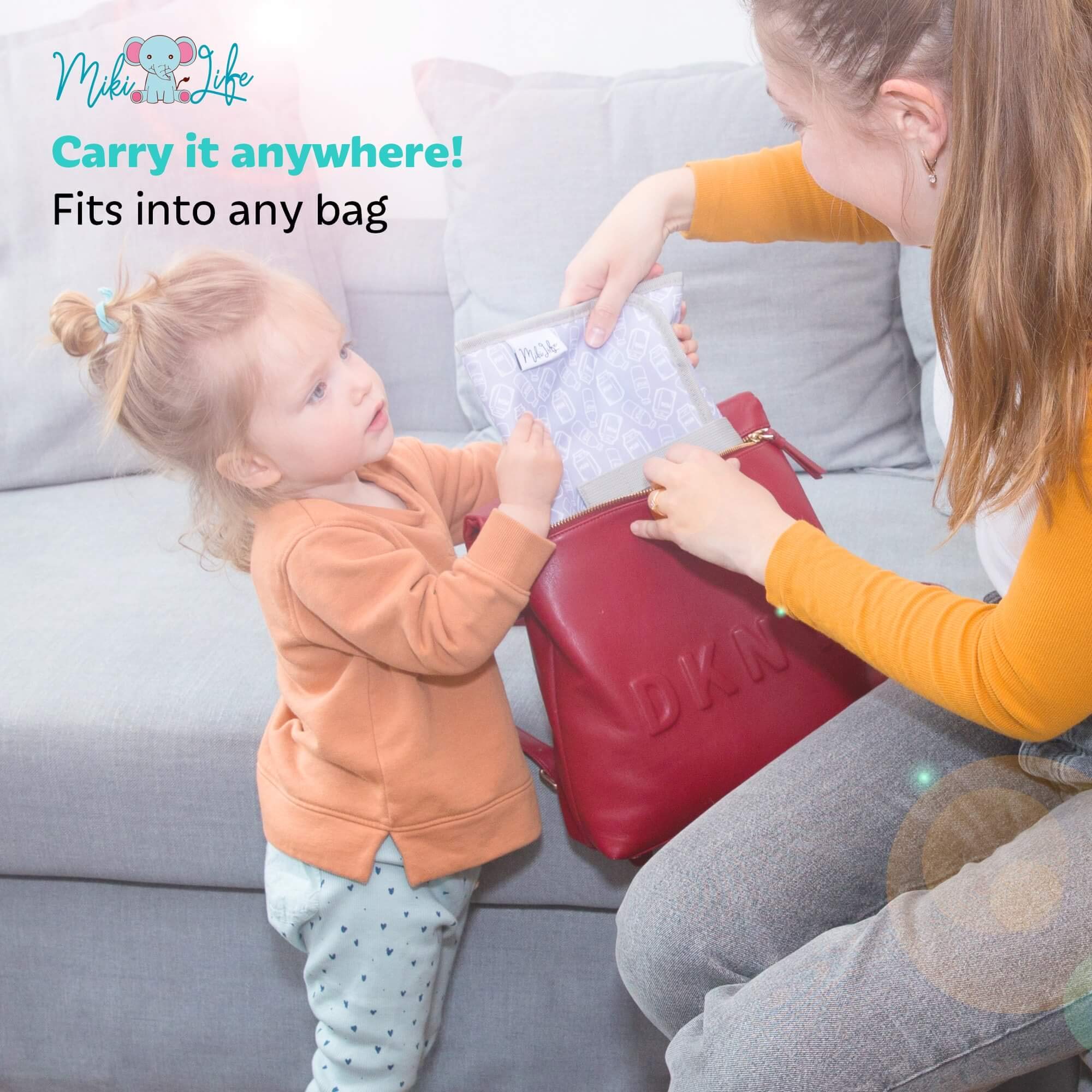 Baby Changing Pad | Fully Padded for Baby's | Foldable Large Waterproof Mat | Portable Travel Station for Toddlers Infants & Newborns (Grey)