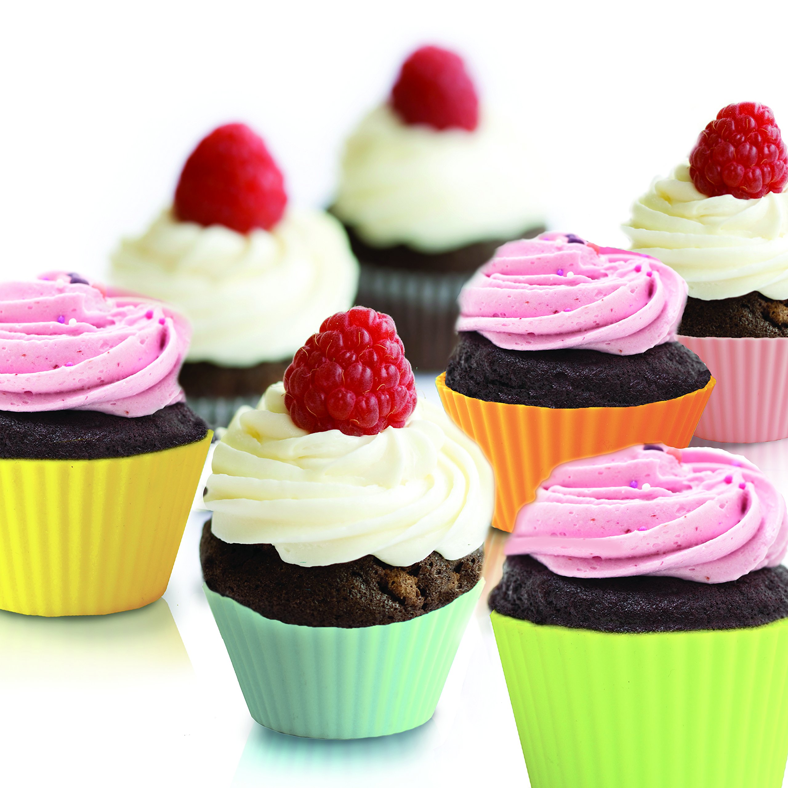 Casabella Boxed Standard Muffin Cup, 3-Inch, Multicolor