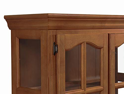 Sunset Trading Keepsake Buffet Hutch, Nutmeg Brown and Light Oak