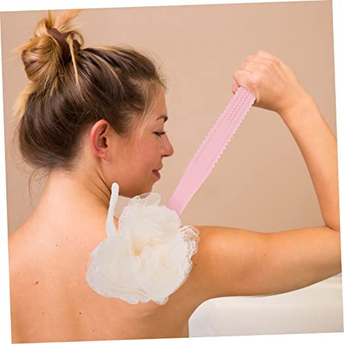 FRCOLOR Shower Brush Dry Brushing Body Brush Body loofah Shower Scrub Brush for Body Bath mesh Sponge exfoliating Body Puffs Back Scrubber Brush Back Skin Scrubber Bath Scrubber mesh Ball