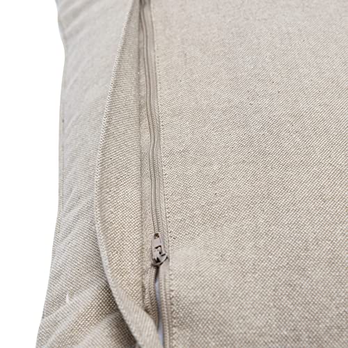 Creative Co-Op Cotton Chambray Lumbar Bird Embroidery Pillow, 20" L x 14" W x 2" H, Multicolor