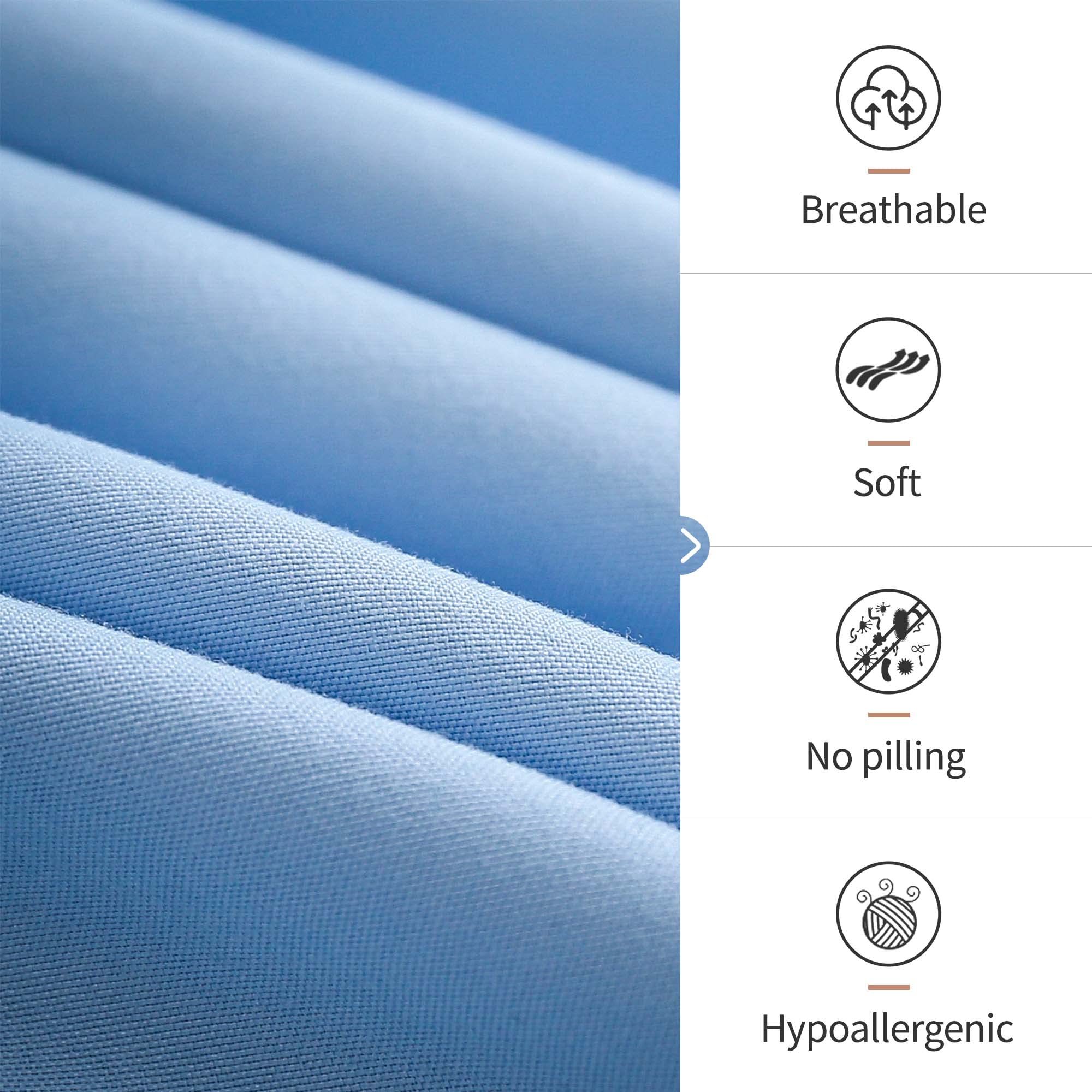 Bondiance 6 Piece Sheet Set - Luxury King Size Bed Sheets - 15" Deep Pocket - Brushed Microfiber 1800 Thread Count- Extra Soft - Breathable - Wrinkle Free - suitable for hotels（King, Lake blue）