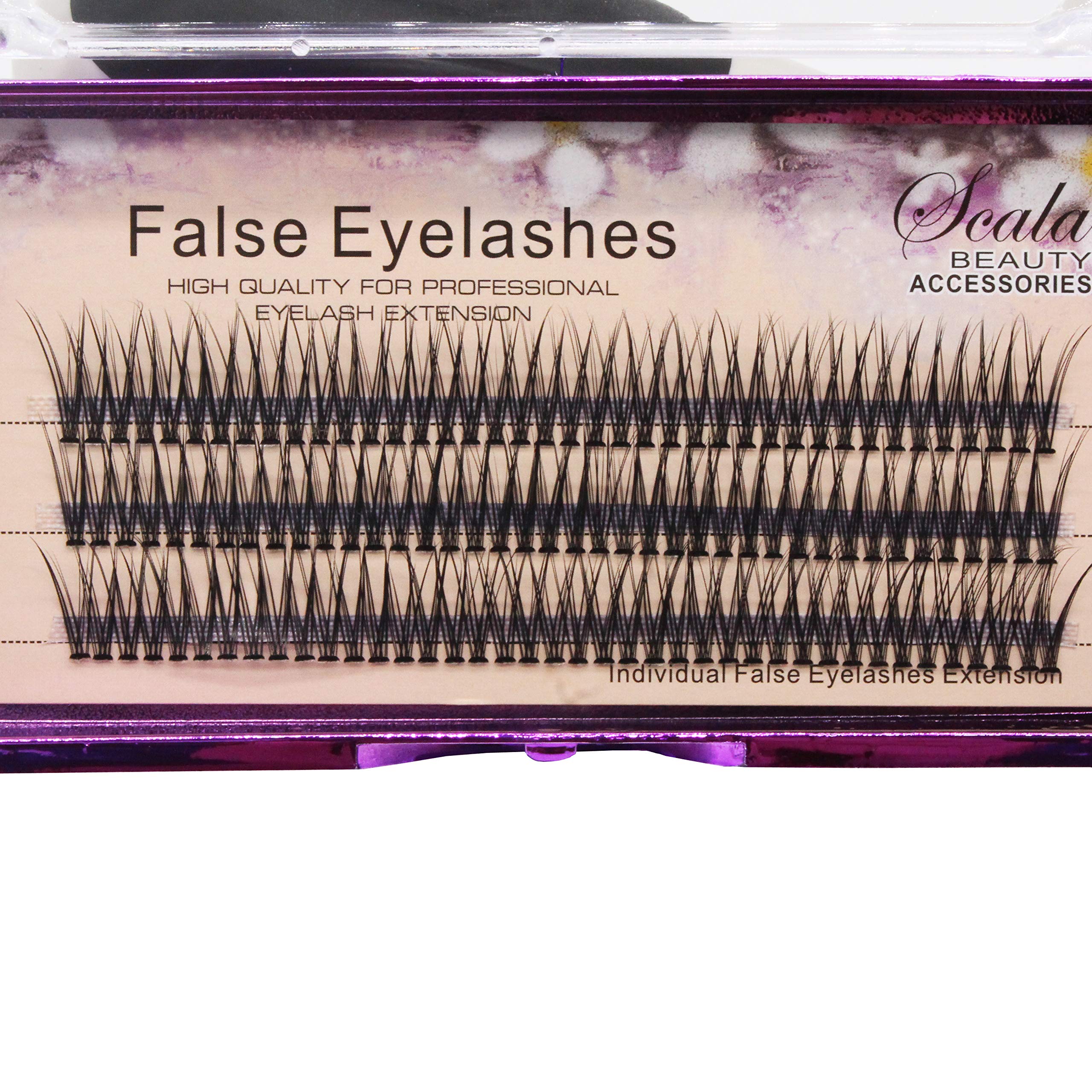 Bodermincer 120pcs 8mm/10mm/12mm/14mm/16mm to Choose Fish Tail Design 0.1 C Curl 3D Individual Mink False Eyelashes Extension Soft Black Fake False Eye Lashes （16mm）