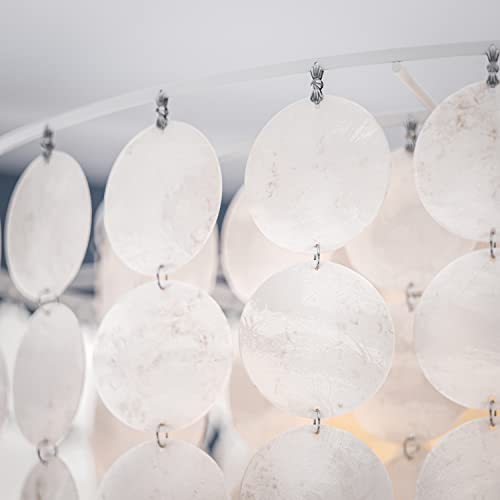 Kenroy Home 93409WH Shelley 1 Light Pendants, 20 Inch Width, White