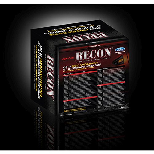 Recon (264283WHBK) Illuminated 'F-150 SVT RAPTOR' Emblem, WHITE
