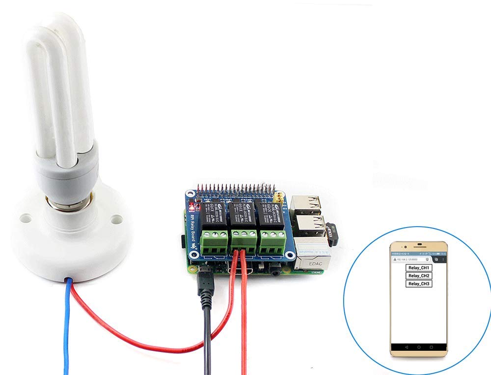 XYGStudy Raspberry Pi Expansion Board Power Relay Module for Raspberry Pi 4 3 2 Model B B+ A+