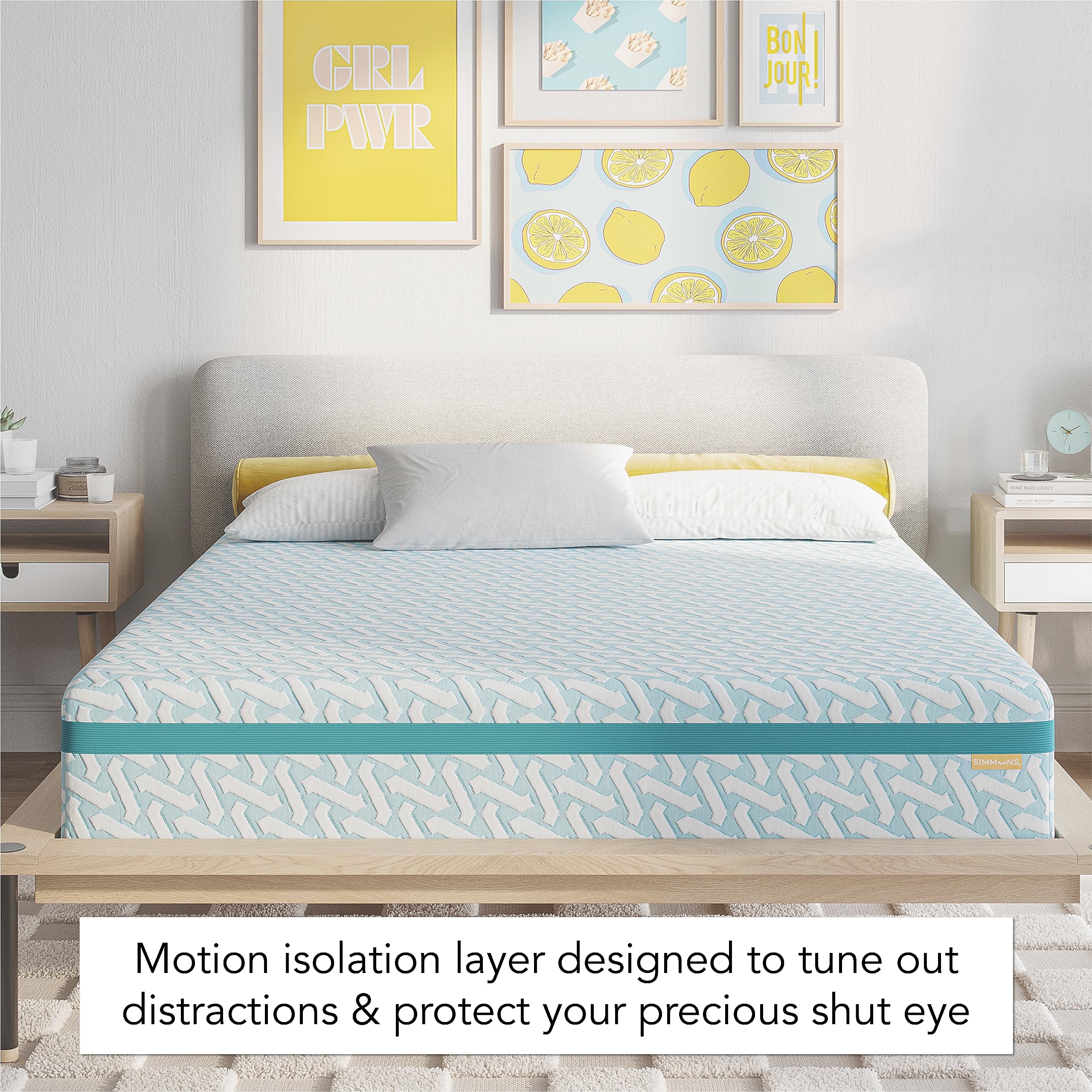 Simmons Blue Dream 10 Inch Gel Memory Foam Mattress - CertiPUR-US Certified - Medium Firmness - Pressure Relief & Motion Separation - Full Size Mattress - Bed in a Box - U.S. Made