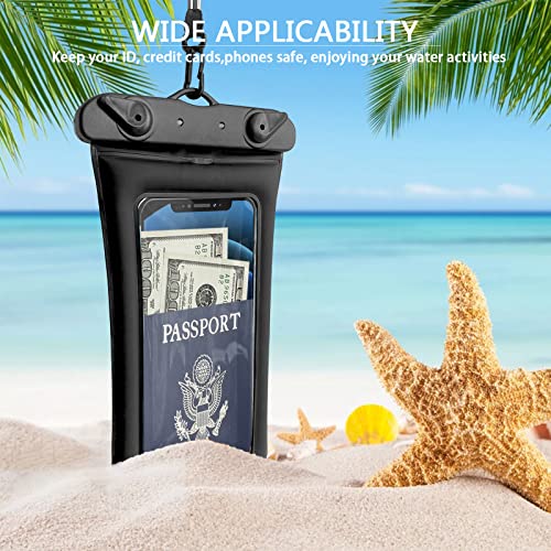 Joyexer Waterproof Phone Pouch,IPX8 Universal Waterproof Case,Cellphone Dry Bag Compatible for iPhone 13 12 11 Pro Max XS Max XR X 8 7 Samsung Galaxy S20/ and More up to 7",Black