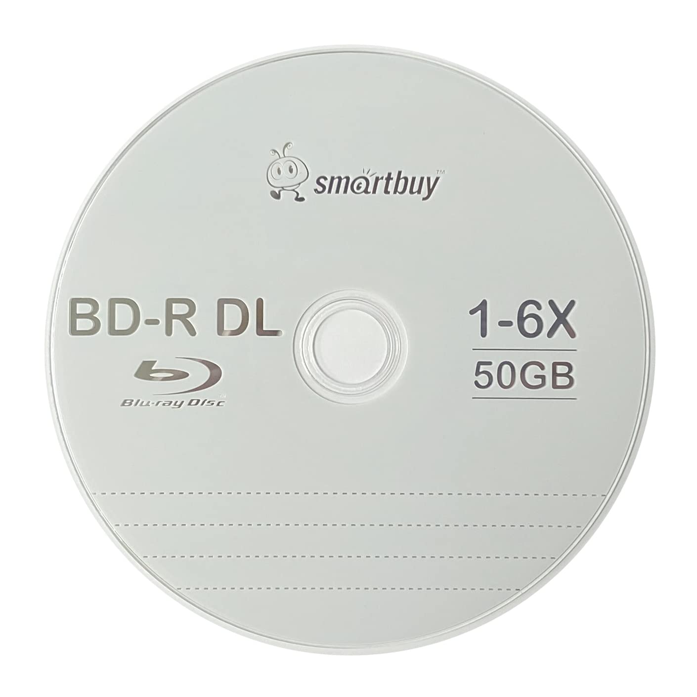 Smart Buy 100 Pack Bd-r Dl 50gb 6X Blu-ray Double Layer Recordable Disc Blank Logo Data Video Media 100-discs Spindle