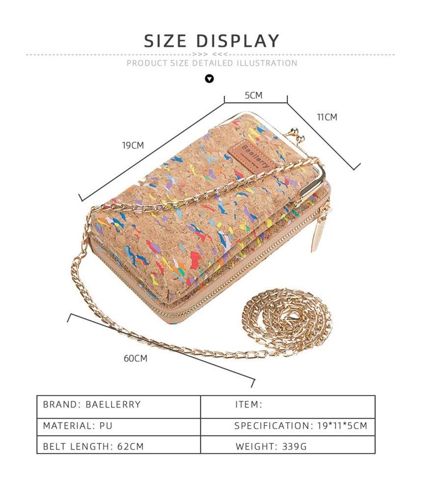GXF-BAELLERRY Ladies Long Wallet Large Capacity Fashion Mobile Phone Bag Shoulder Messenger Bag (Color : 07)
