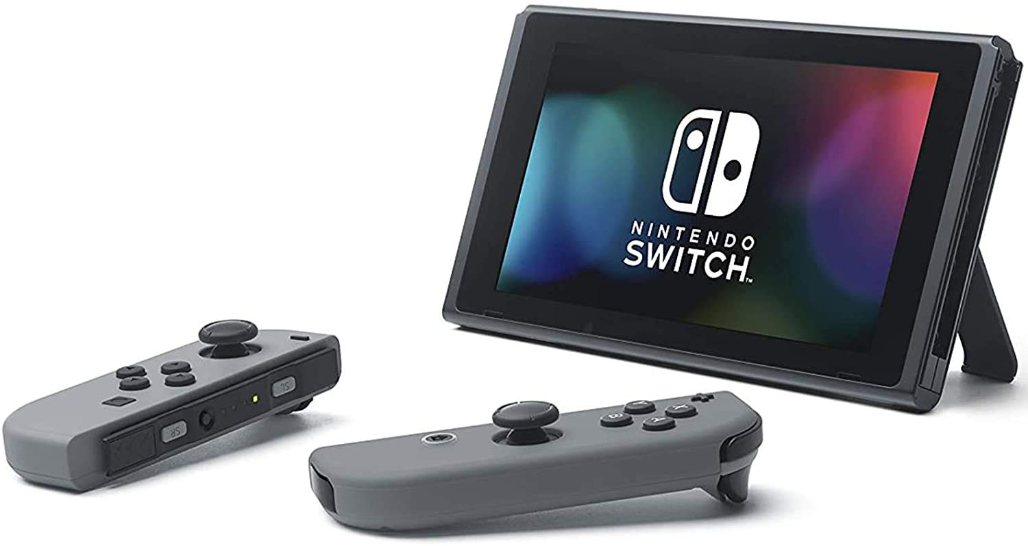 GALLIUMPI Newest Nintendo Switch 32GB Console with Gray Joy-Con, 6.2" Multi-Touch 1280x720 Display, WiFi, Bluetooth, HDMI Deluxe 13-in-1 Bundle