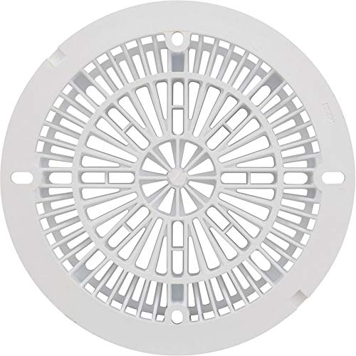 Custom Molded Products Main Drain Cover, CMP Galaxy, 8", White, w/Screw Kit
