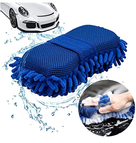 Cleaning Car Brush Microfiber, Set of 4 Washing Sponge, Random Color (4colors)