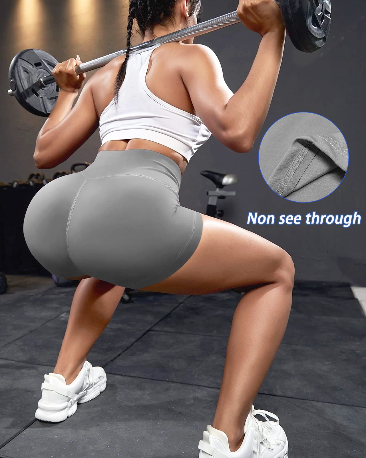 Booty Scrunch Shorts for Women Yoga Ruched Gym Workout High Waist Shorts Butt Lifting Hot Pants X-Large