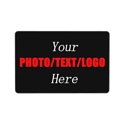 Custom Personalized Rug with Your Own Logo Image Text Photo,Custom Area Carpet Anti Slip Washable Decorative Door Mat for Office Home Bedroom Living Room,36 x 24 in