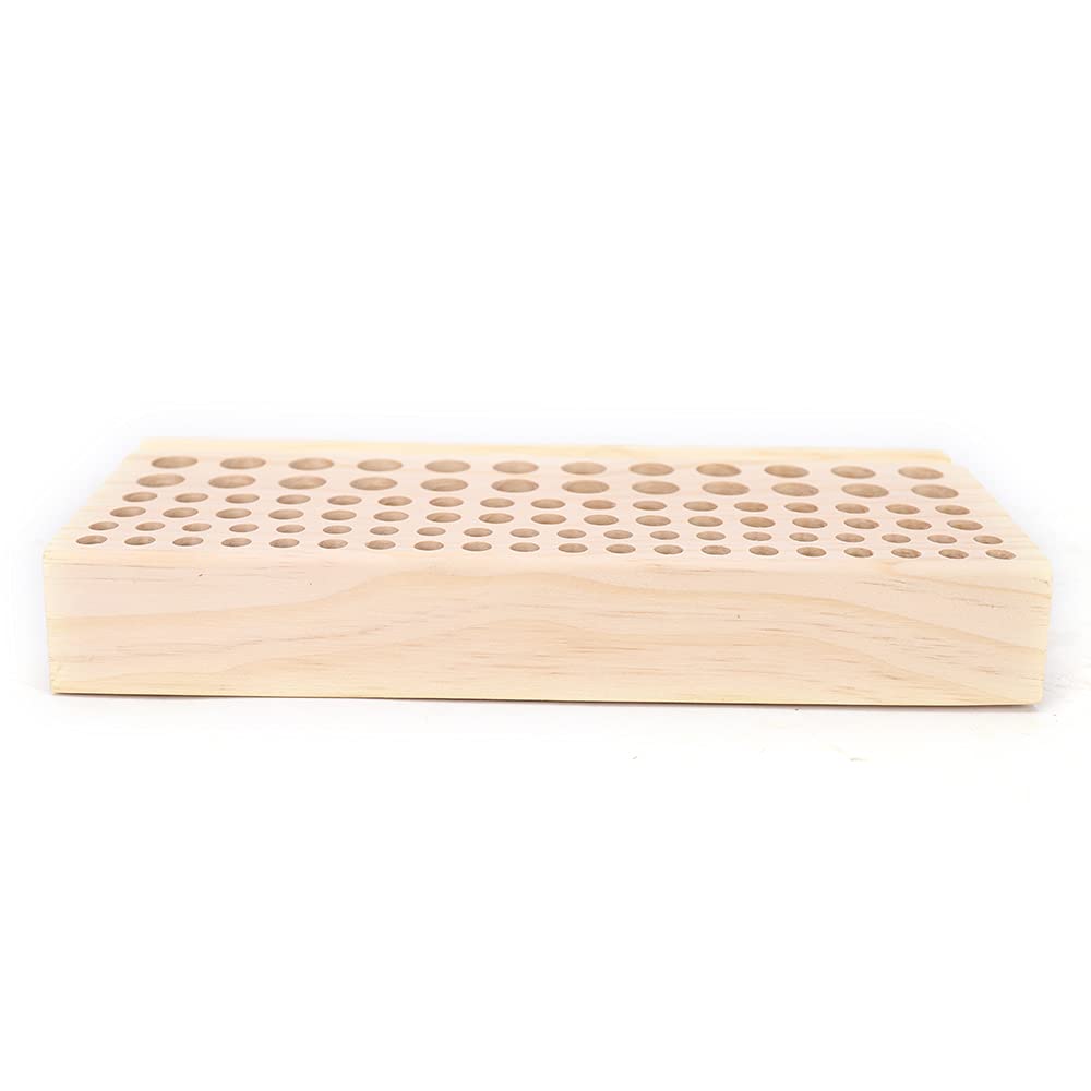 DIY Craft Organizer: 98-Hole Wooden Leather Craft Tool Rack - Sturdy and Durable - Perfect for Storing and Displaying Wood Stamps, Leatherworking Tools, and More - Lightweight and Portable