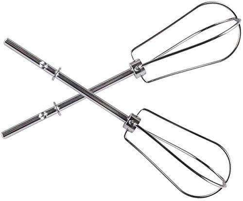 KHMPW & W10490648 Beaters for Hand Mixer by Wadoy Stainless Steel Pro Whisk Turbo Beaters, Cream, Making Mousse or Meringue, Shakes, Egg, Replace AP5644233, PS4082859, KHM2B, KHM512BM