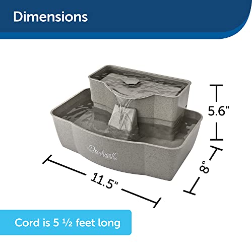 PetSafe Multi-Tier Pet Fountain – Large Waterer Great for Cats and Dogs – 2 Heights to Drink From – Great for Senior Pets – 100 Oz Water Capacity – Fresh, Filtered Water